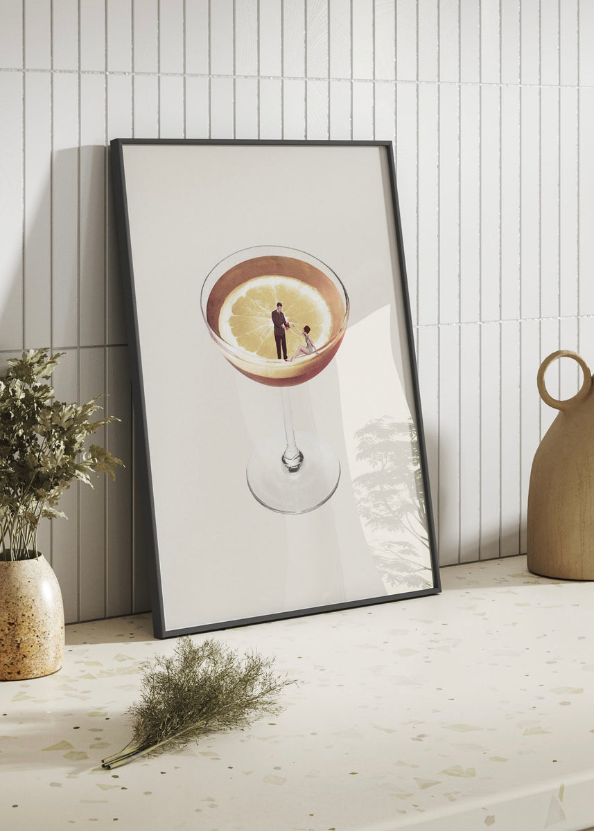 My Drink Needs a Drink By Maarten Leon | Quirky Cocktail Print – Wolf ...