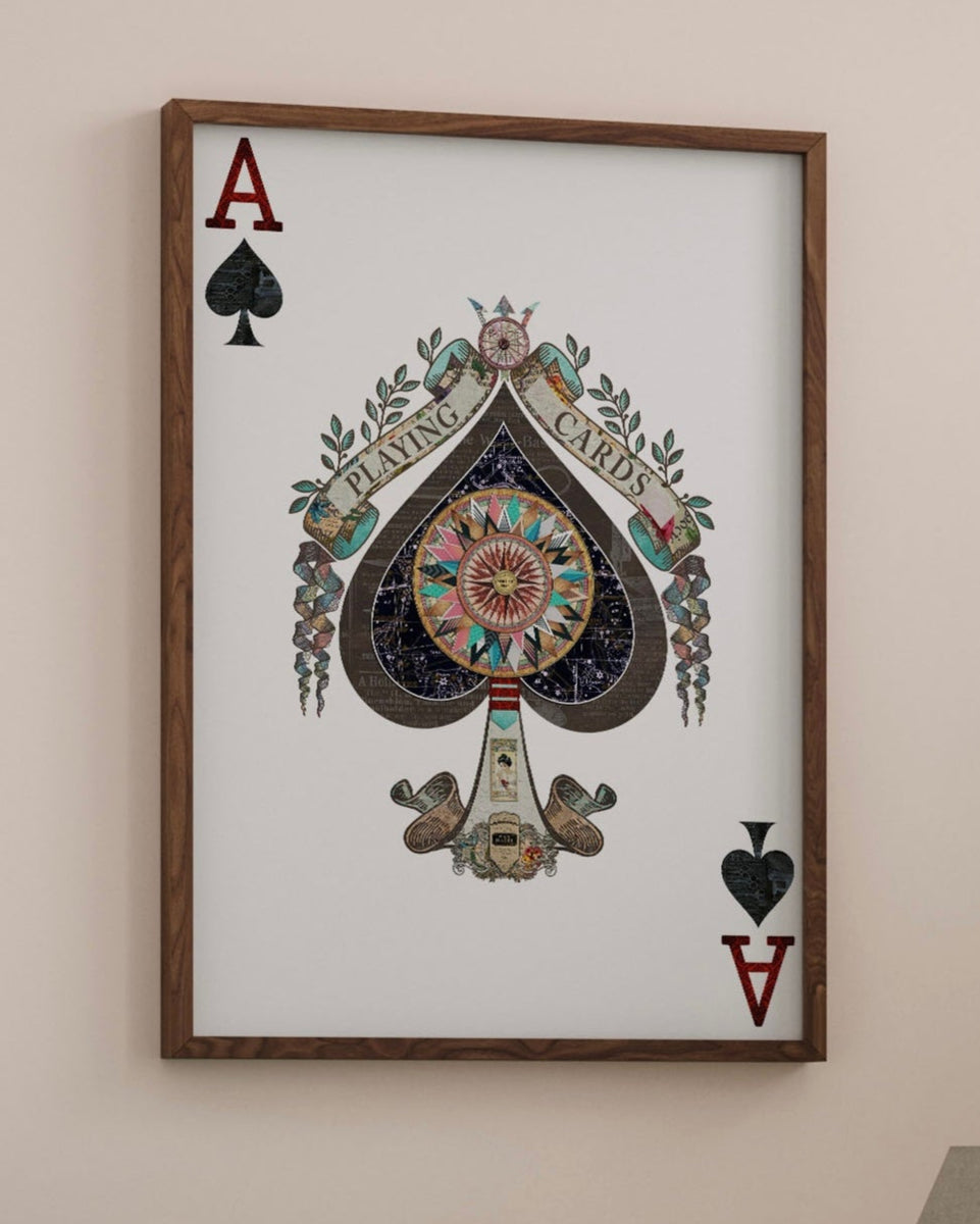 The Ace Of Spades Playing Card Poster | Gallery Wall Art – Wolf & Bear ...